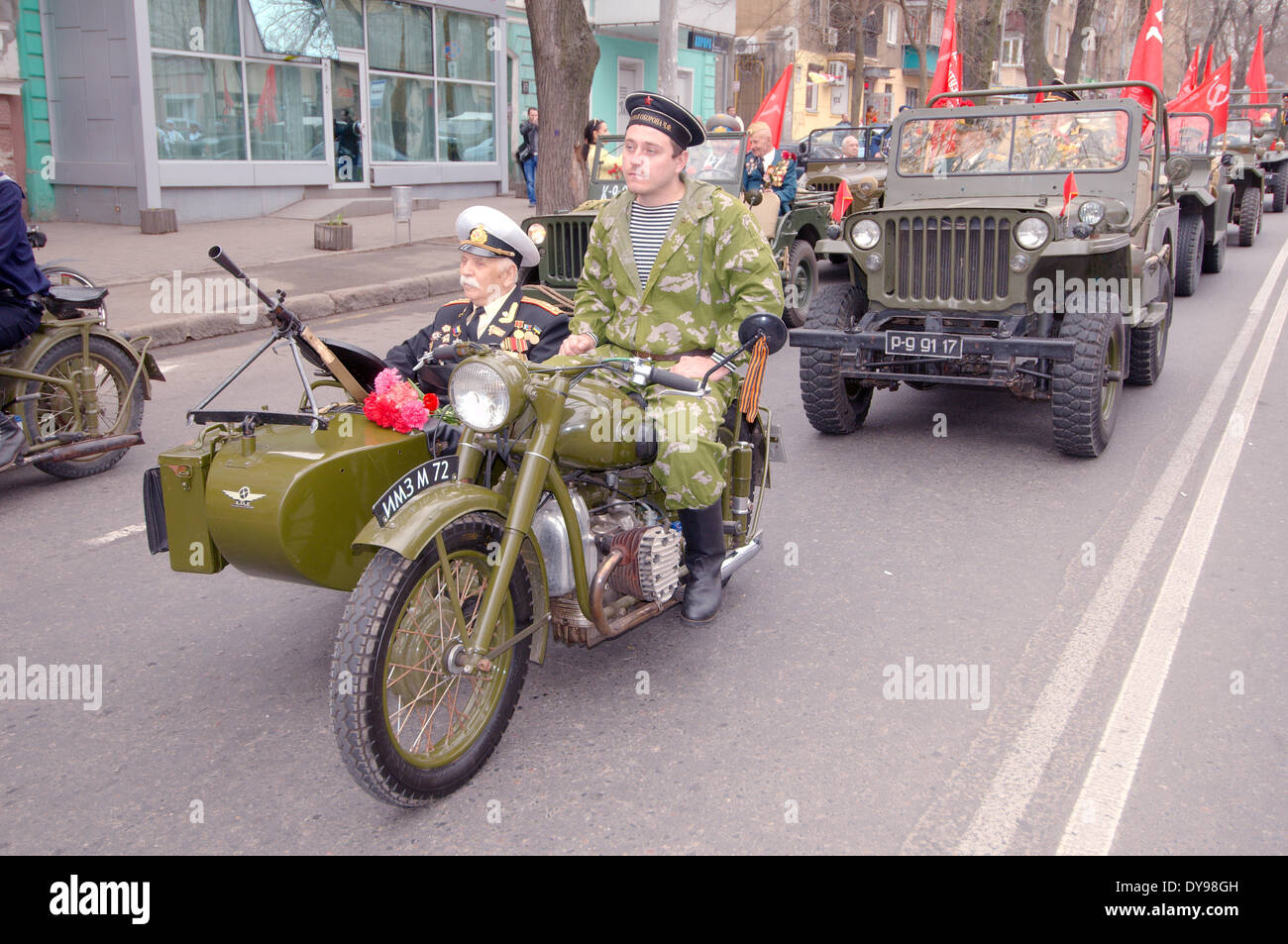 Odessa, Ukraine. 10th April, 2014. Reconstruction parade April 10, 1944 ...