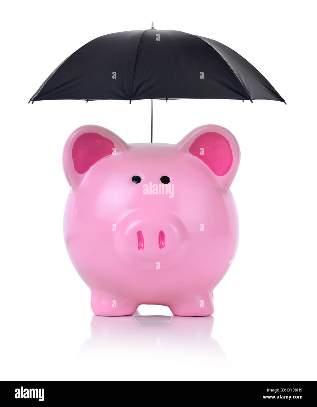 concept of protecting your money isolated on a white background Stock ...