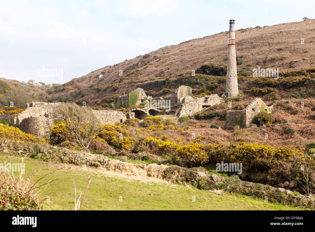 Kenidjack, a disused Cornish tin mine and arsenic works, Cornwall ...