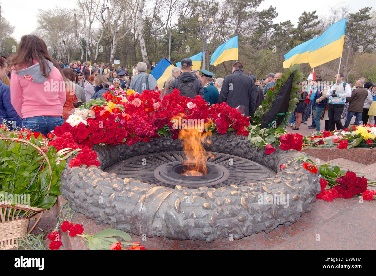 Odessa, Ukraine. 10th April, 2014. Eternal Flame at the Tomb of the ...