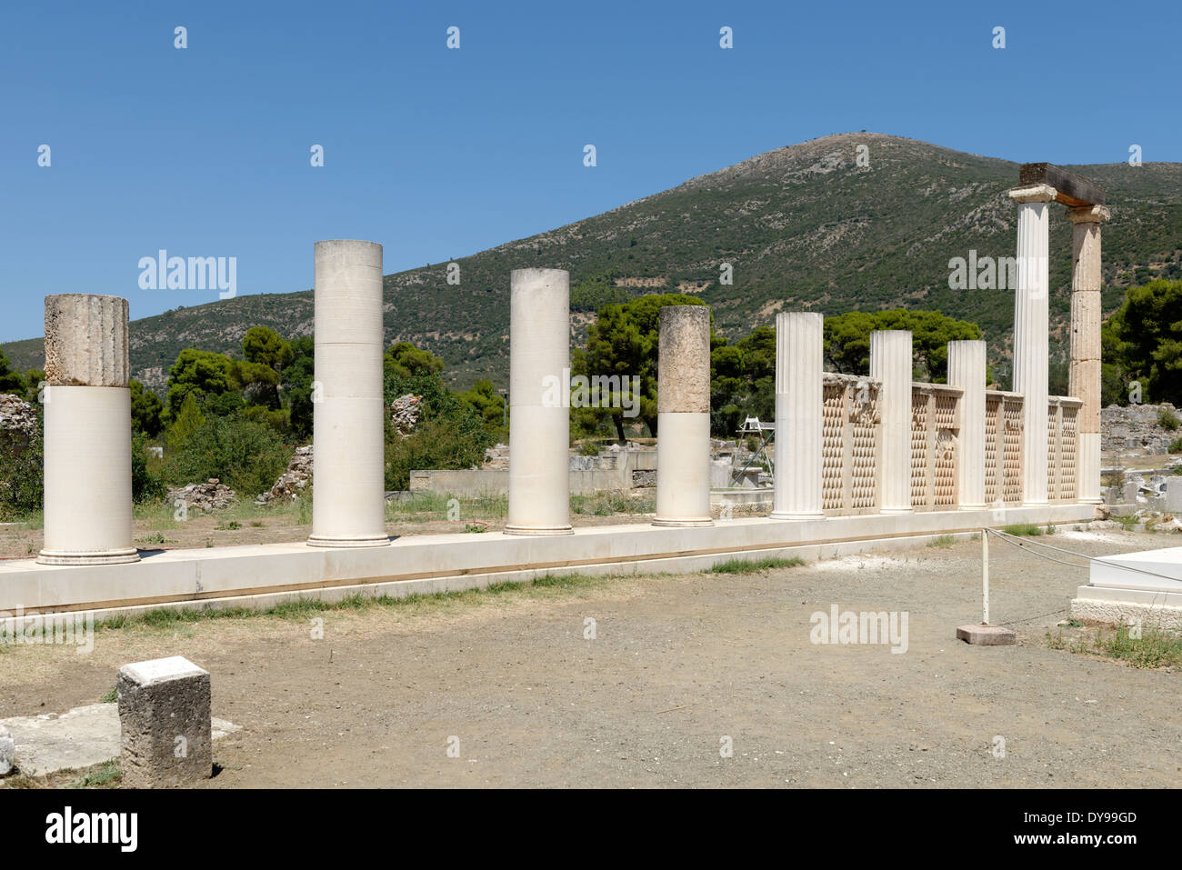 East wing Ionic columns Abaton Enkoimeterion stoa Sanctuary Asklepios ...