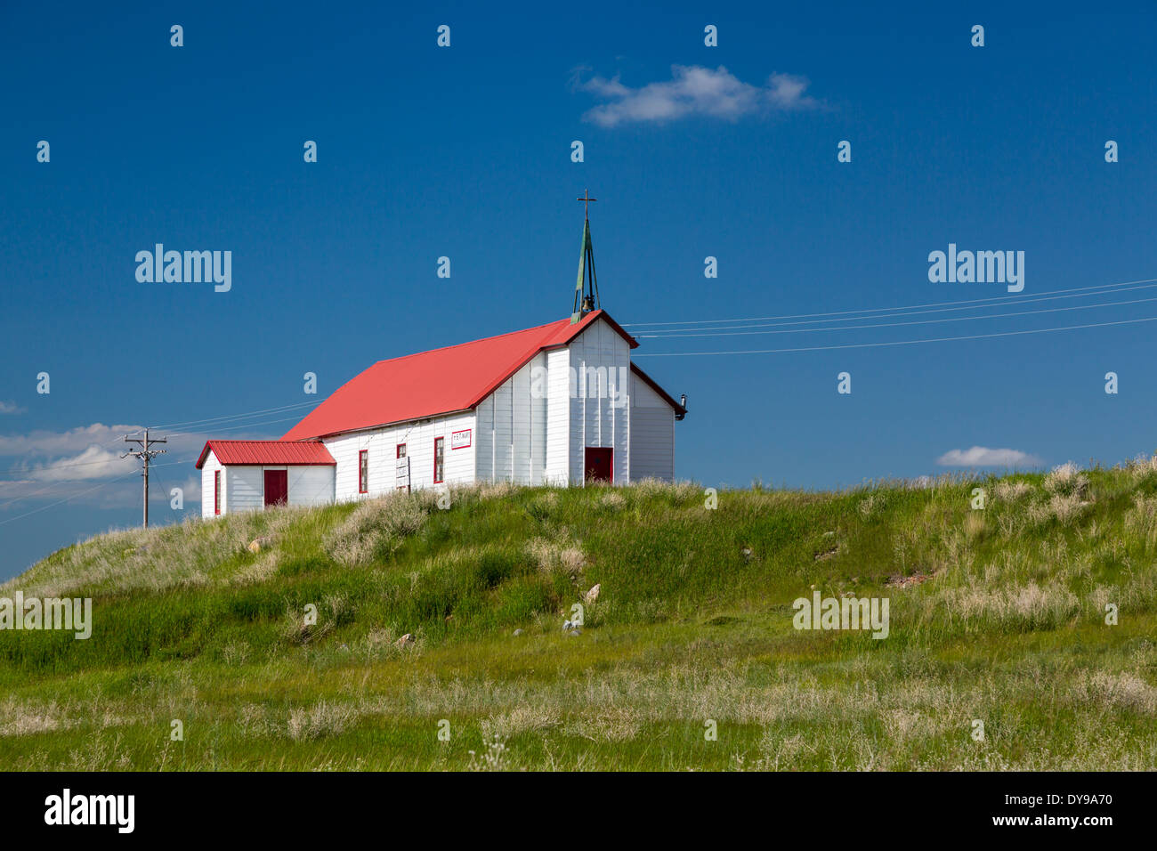 St. Mary Church on a hilltop at Babb, Montana, USA Stock Photo - Alamy