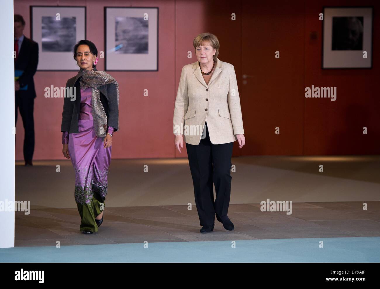 Berlin, Germany. 10th Apr, 2014. German Chancellor Angela Merkel (CDU ...