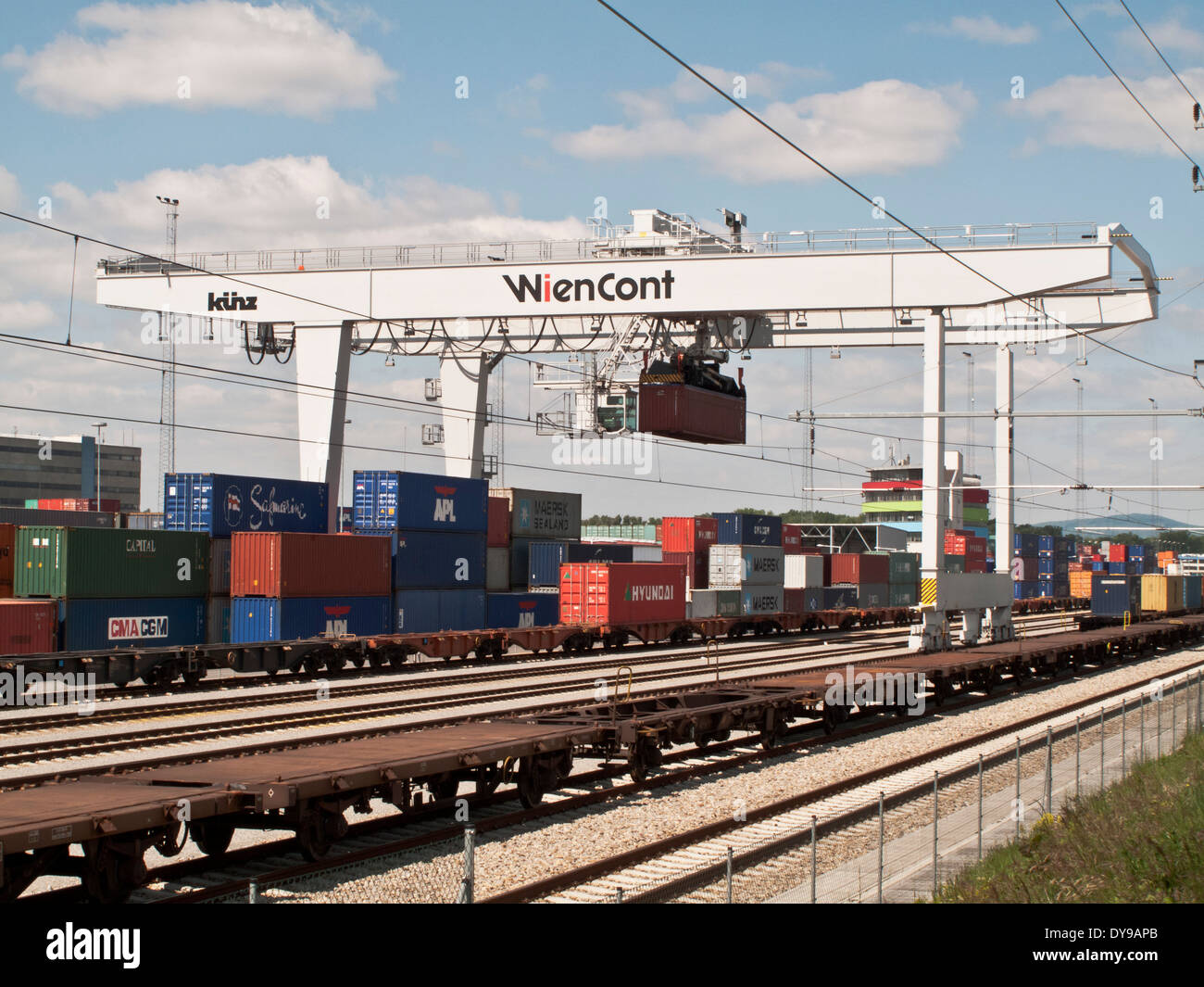The Container Railway Terminal in Vienna, Austria Stock Photo - Alamy