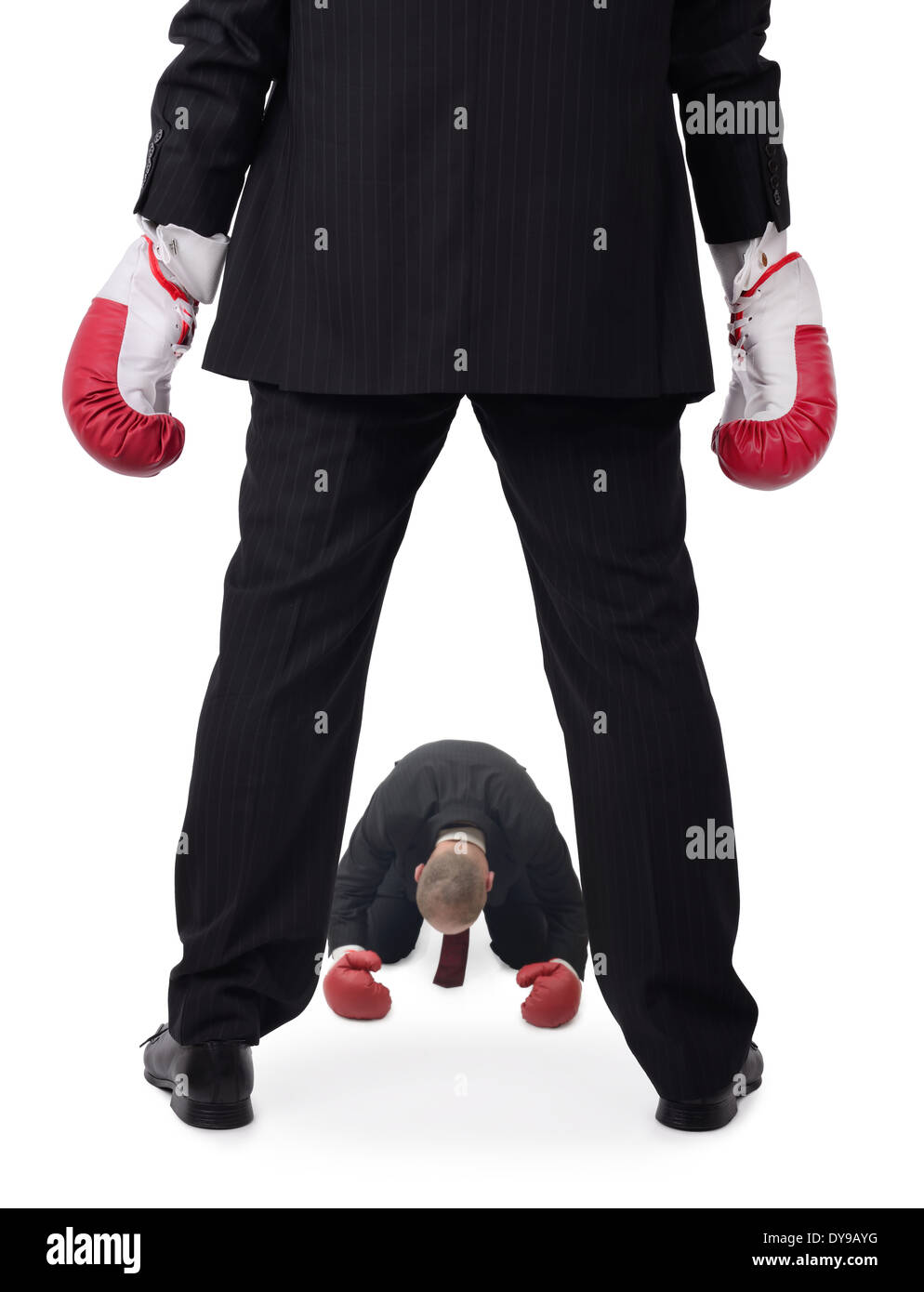 beating the competition in business isolated on a white background ...