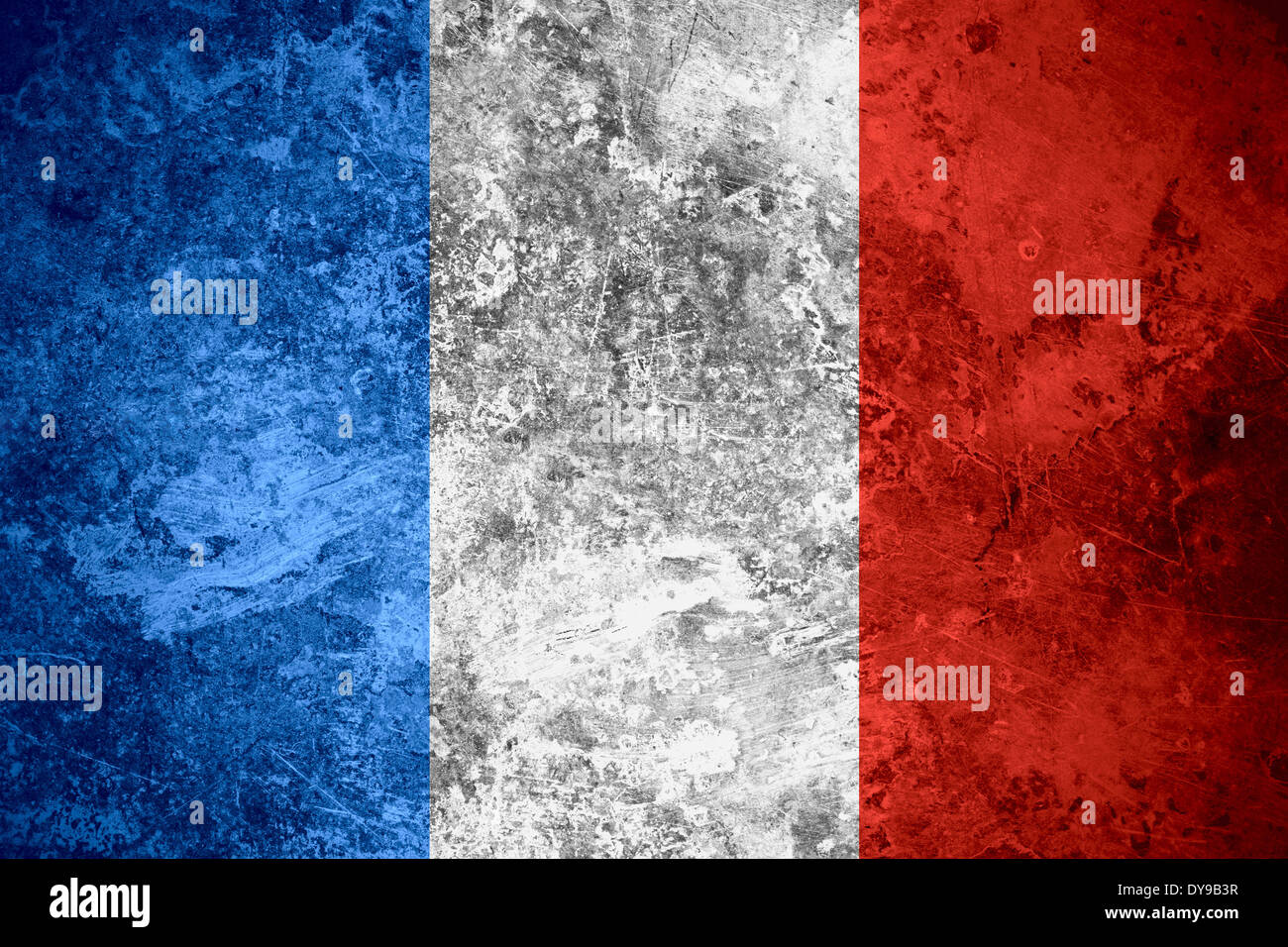flag of France or French banner on rough texture Stock Photo - Alamy