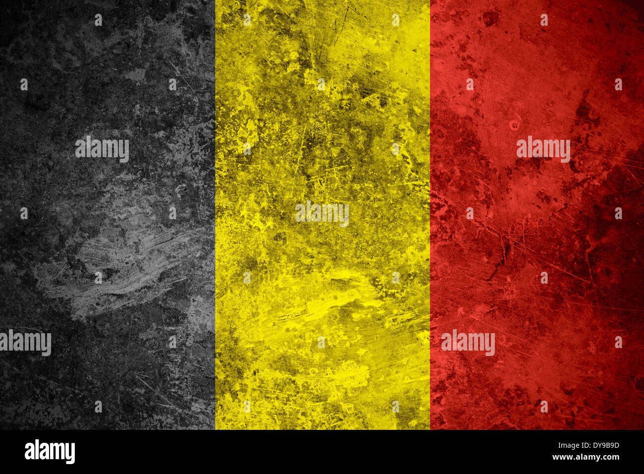 flag of Belgium or Belgian banner on vintage metal texture Stock Photo ...