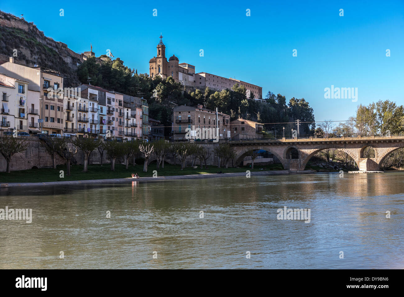 Balaguer beside Segre river Stock Photo - Alamy