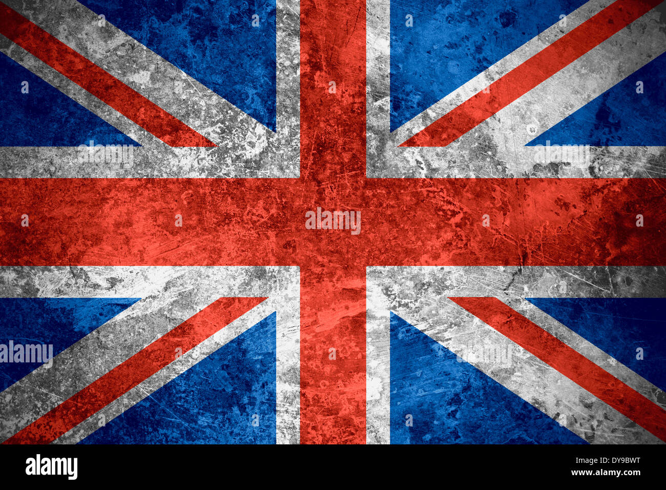 flag of United Kingdom or British banner on vintage metal texture Stock ...