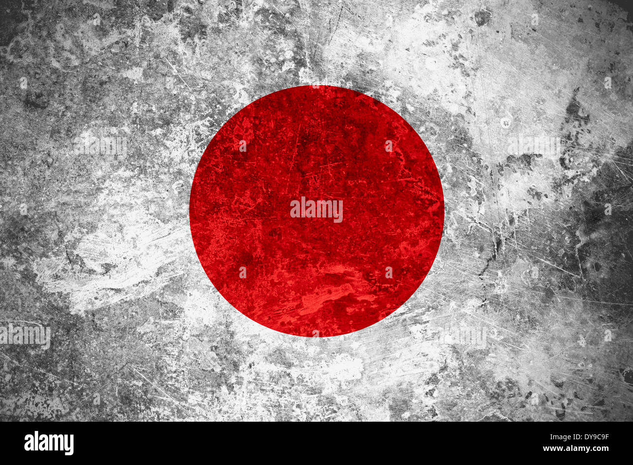 flag of Japan or Japanese banner on vintage metal texture Stock Photo ...