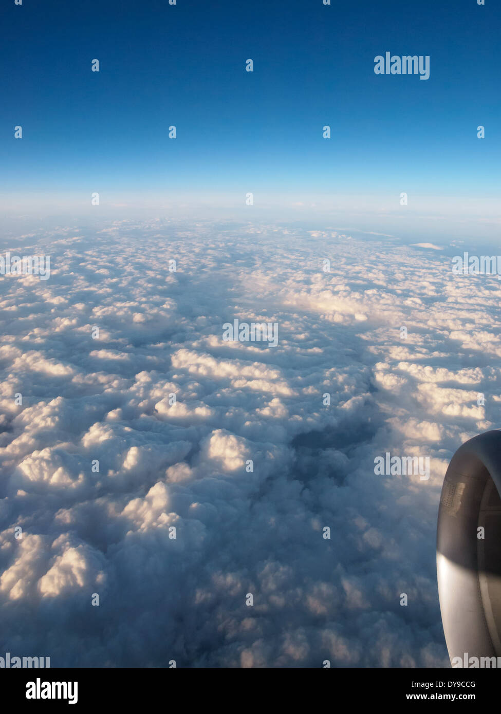 View out the window of a high flying aircraft Stock Photo - Alamy