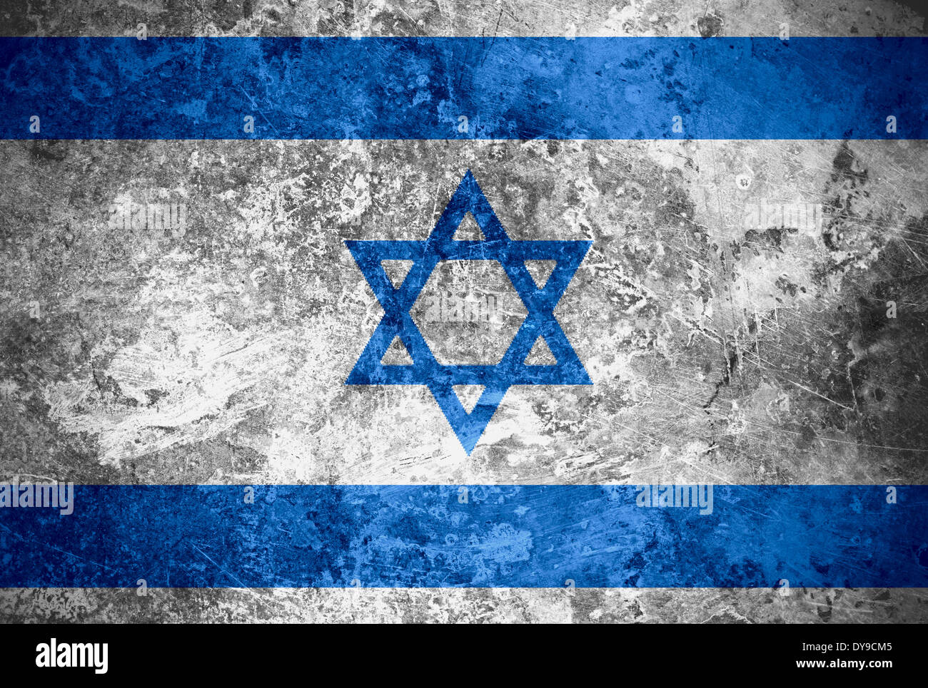 flag of Israel or Israeli banner on vintage metal texture Stock Photo ...