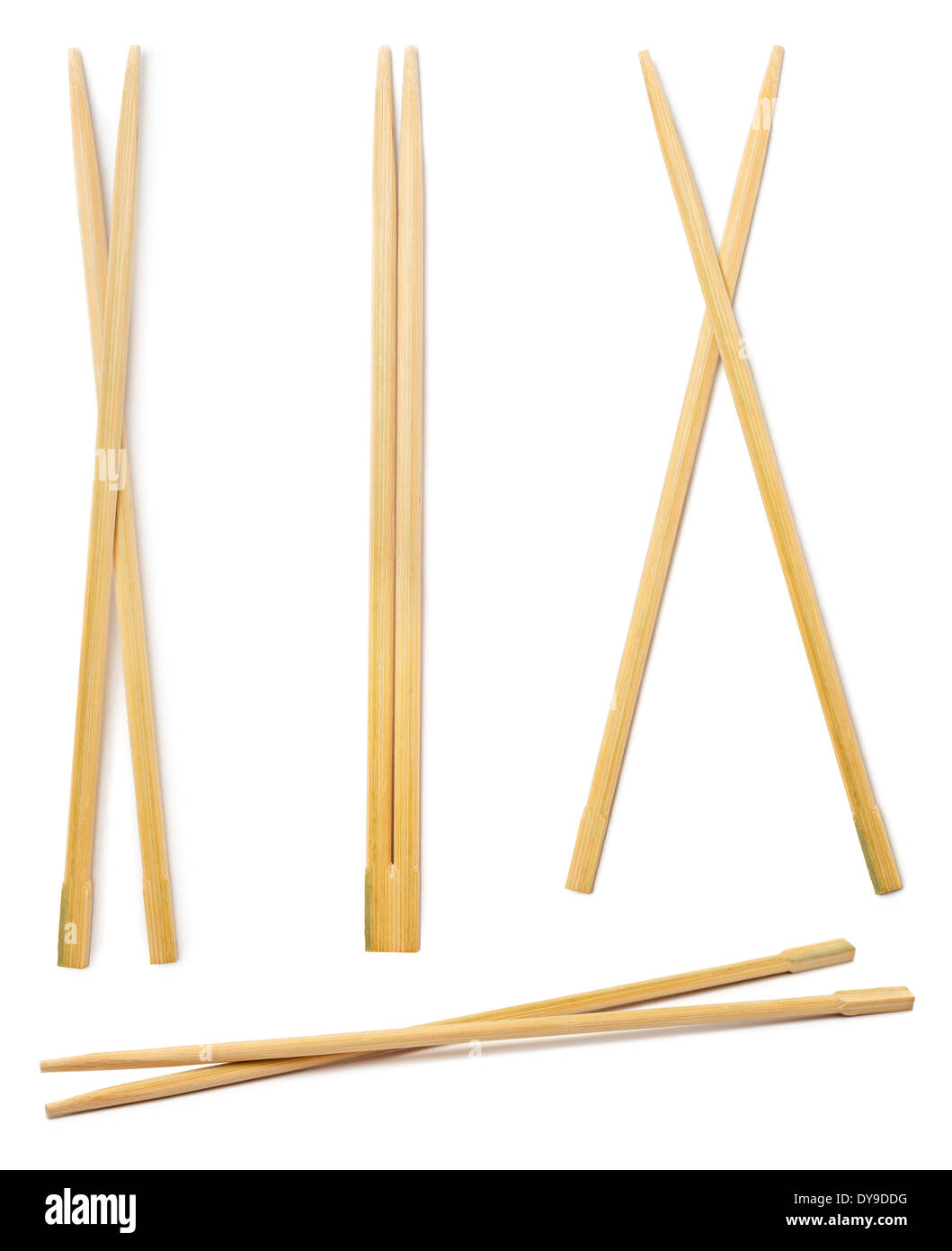 Set of chinese bamboo chopsticks isolated on white background Stock ...