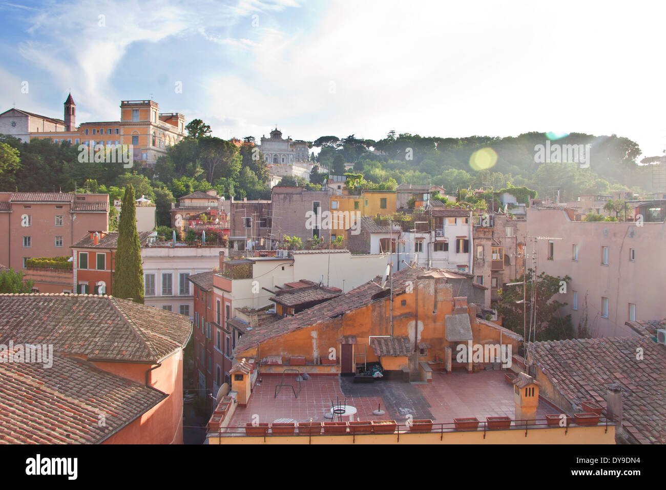 Trastevere view from a terrace; Rome Stock Photo - Alamy