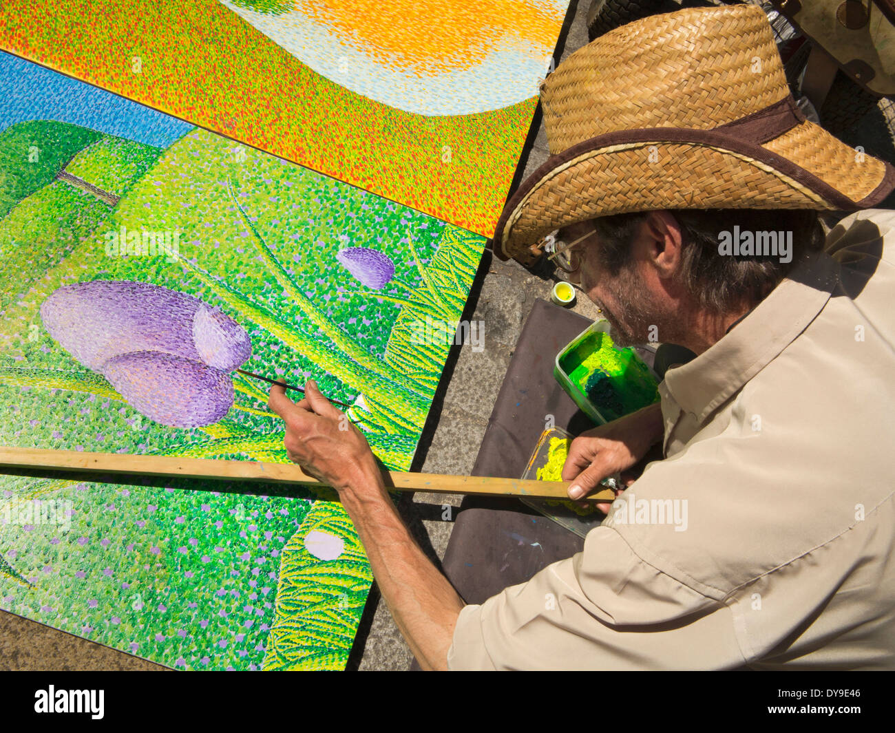 UK, England, Norfolk, Norwich, Gentlemans Walk, Mark Godfrey, painting ...