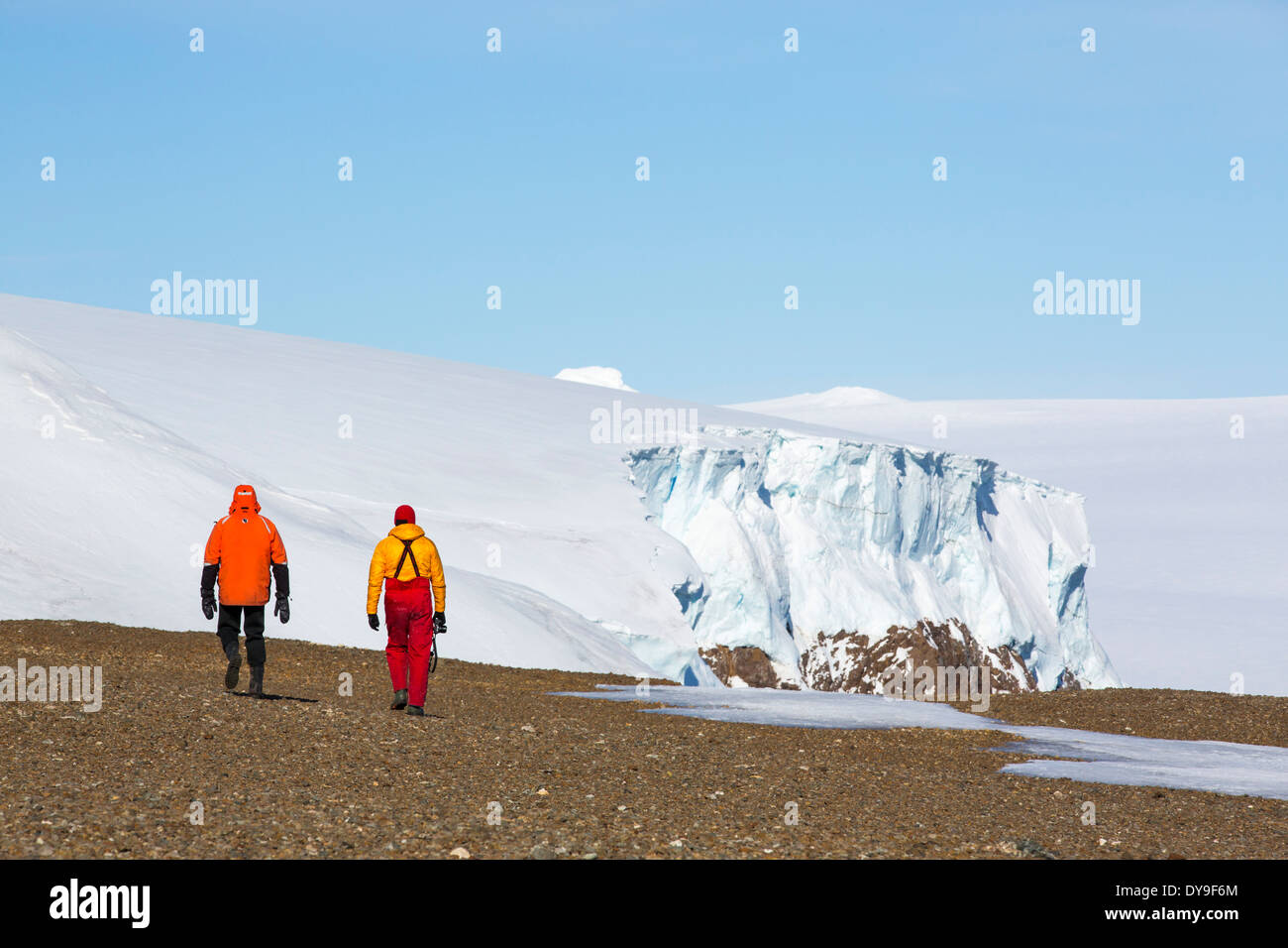 Mountain peaks on Joinville Island just off the Antarctic Peninsular ...
