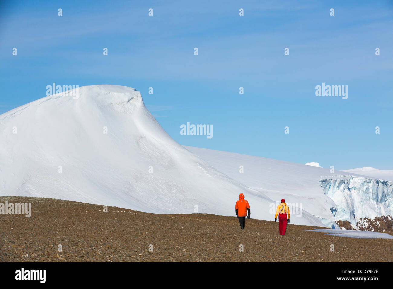 Mountain peaks on Joinville Island just off the Antarctic Peninsular ...