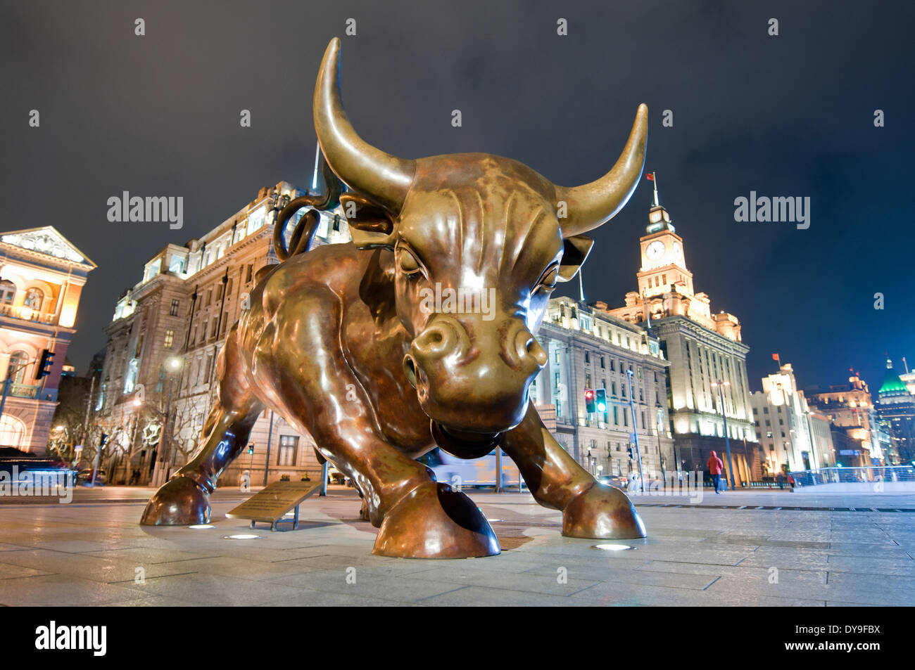 Charging Bull statue by Arturo Di Modica (called Shanghai Bull, Bund ...