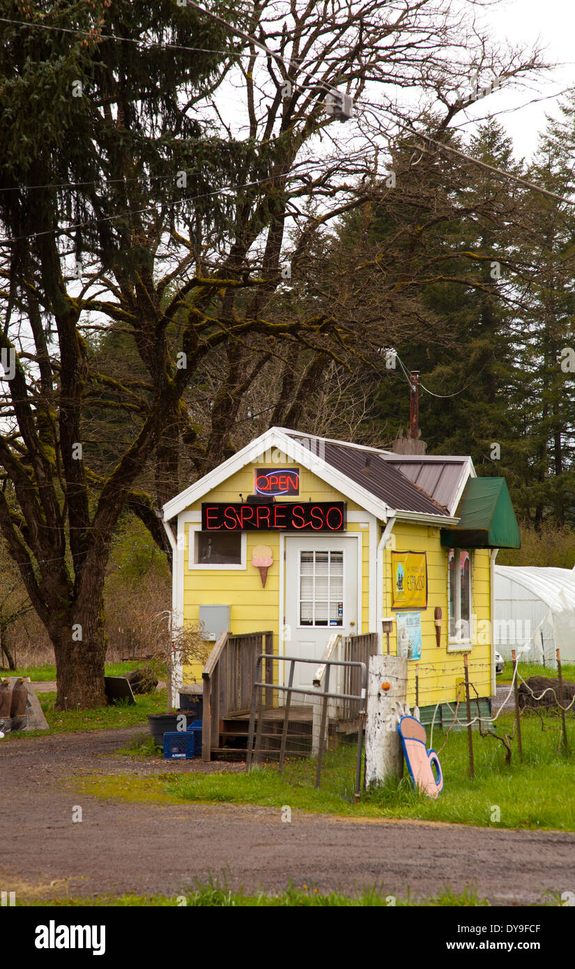 Roadside coffee shop, Oregon, United States of America Stock Photo - Alamy