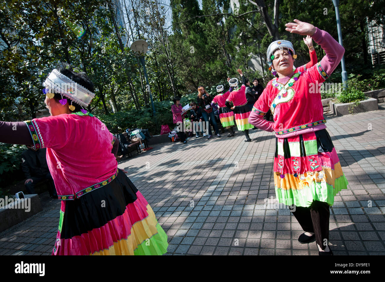Traditional dance performance in People's Park, Huangpu District ...