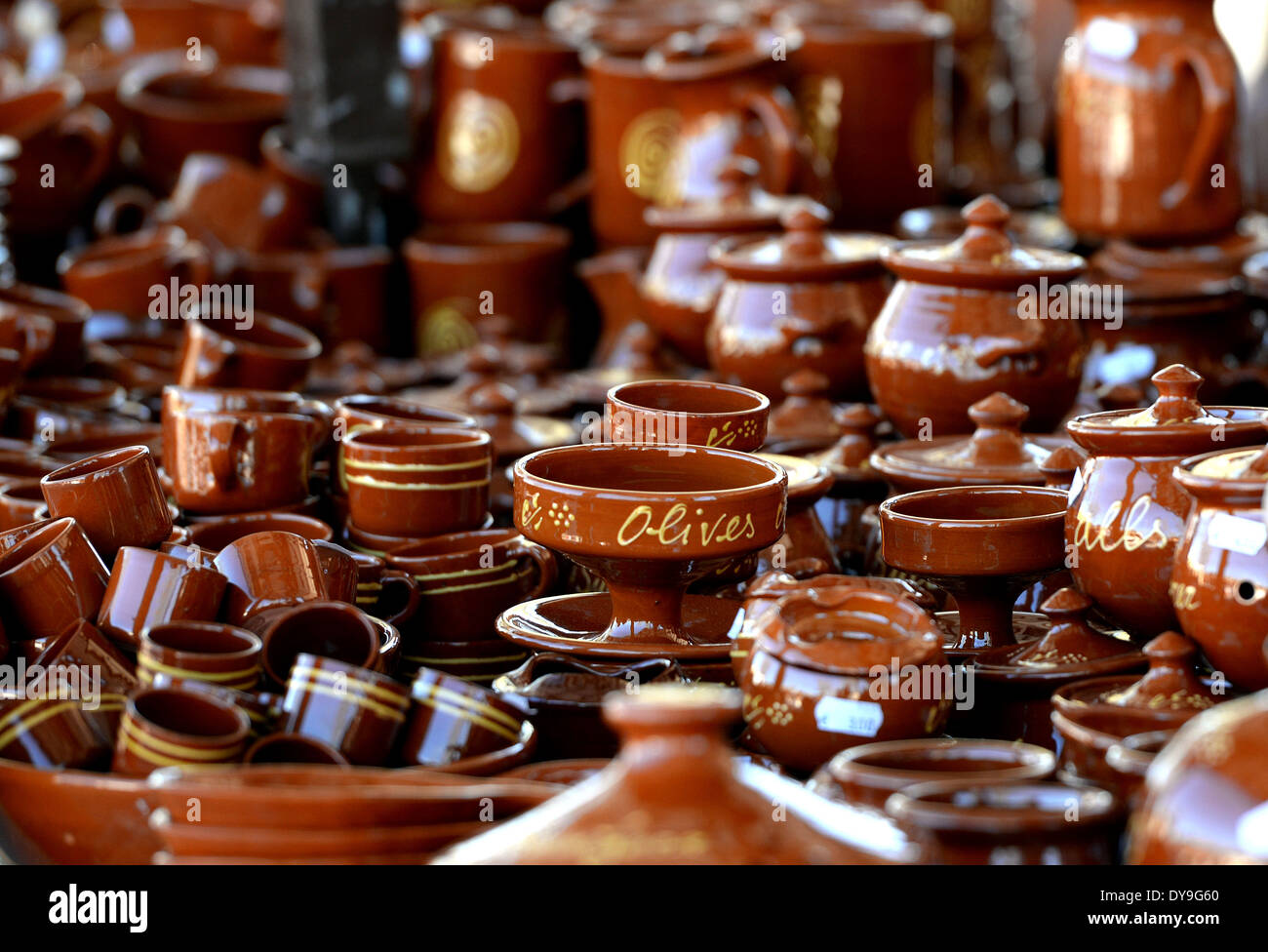 Typical clay pieces made in Majorca Stock Photo - Alamy