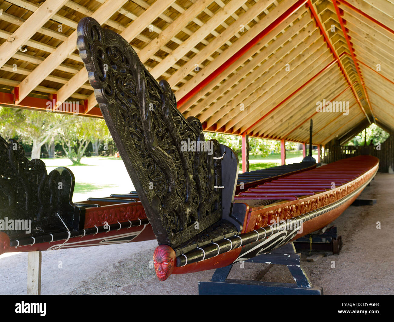 Ceremonial Waka at Waitangi Treaty Grounds, Northland, New Zealand ...