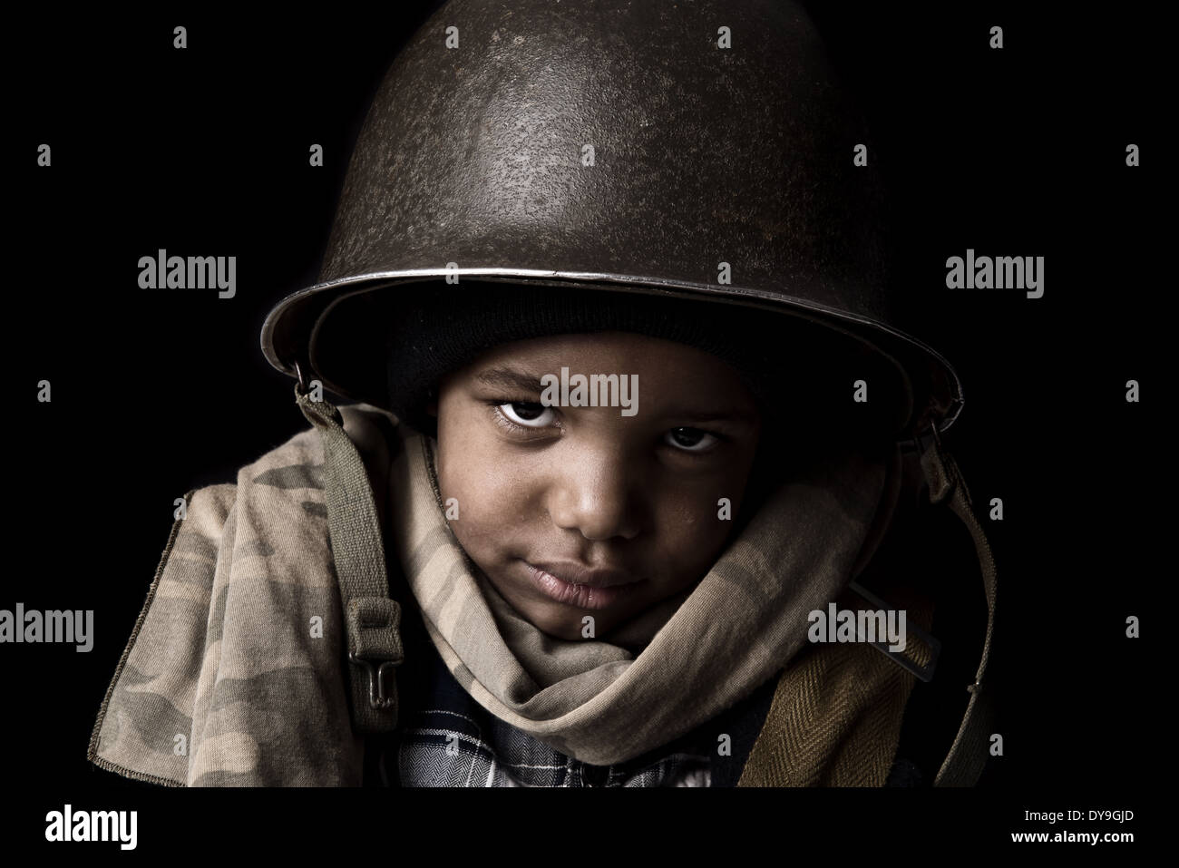 Young boy soldier portrait Stock Photo - Alamy