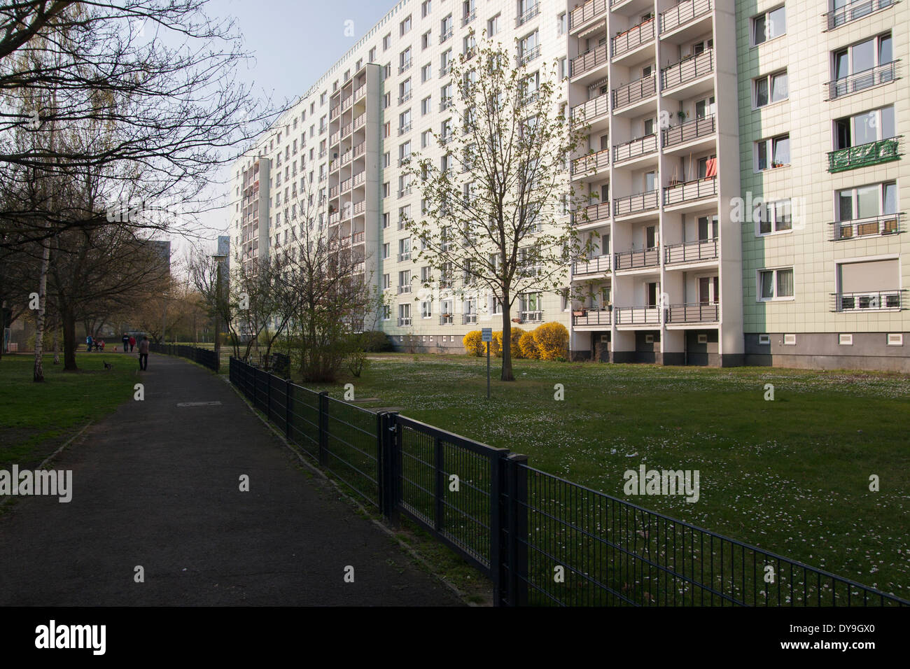 apartment block building house berlin germany Stock Photo - Alamy