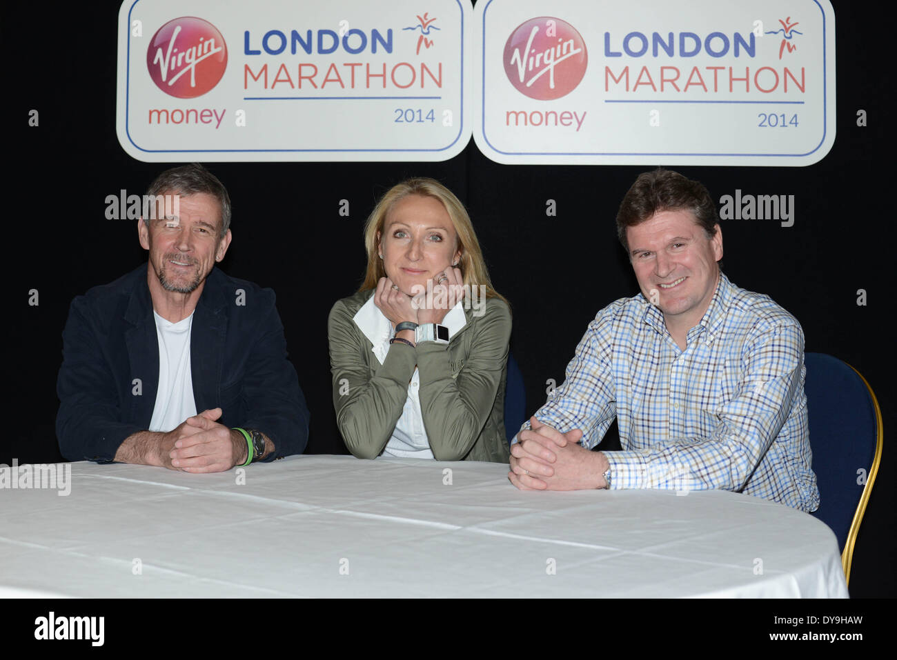 London England, 10th April 14 :Steve Jones, Paula Radcliffe and Eamonn ...