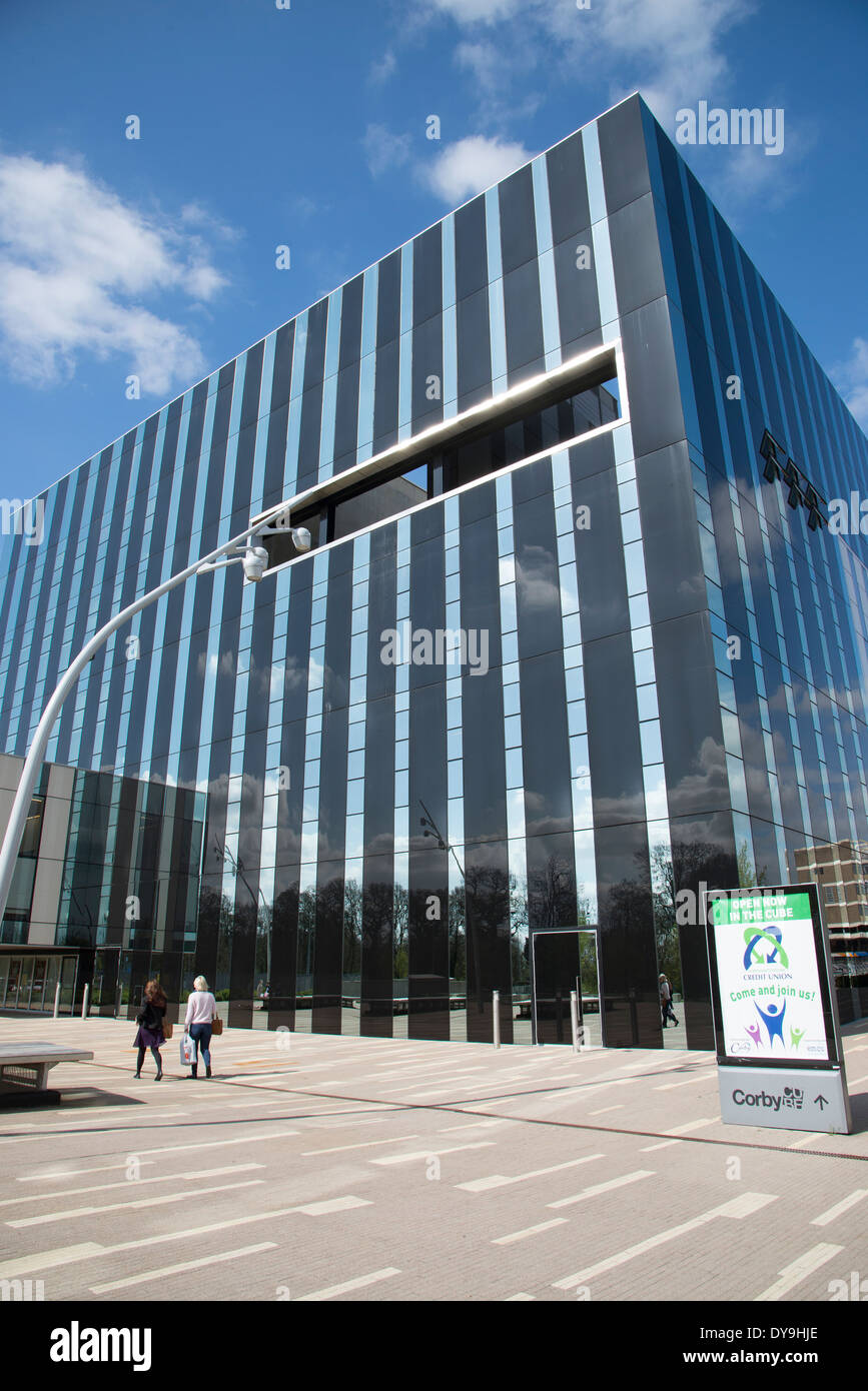 The corby town cube in northamptonshire england uk a theater hi-res ...