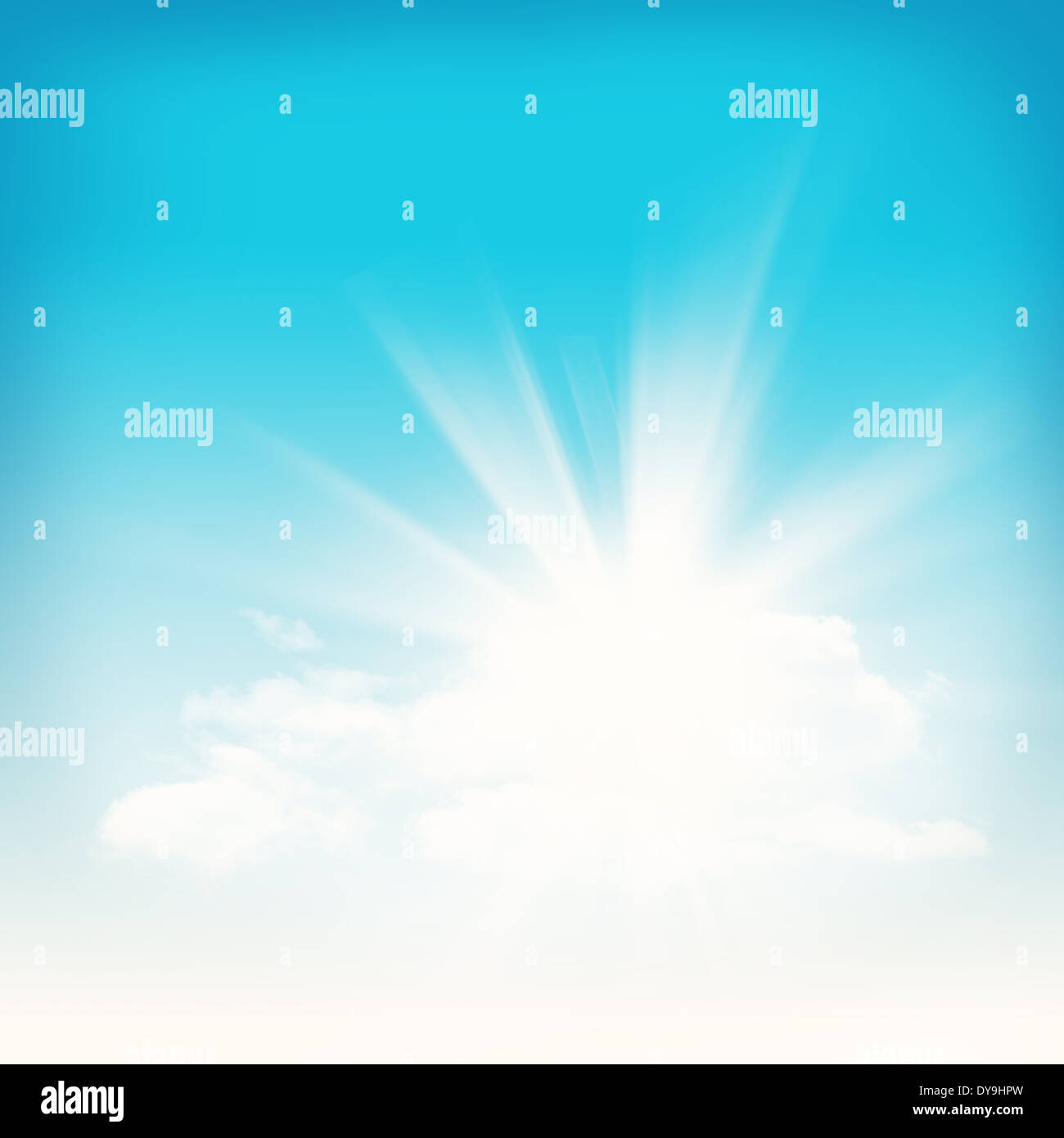 Blue sunny sky abstract background Stock Photo - Alamy