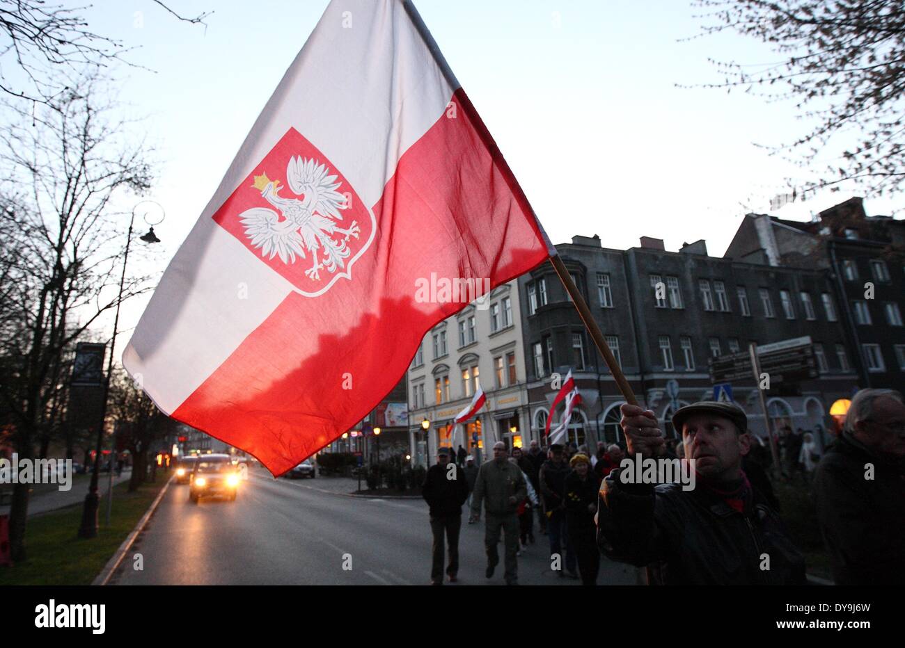 Gdansk, Poland 10th, April 2014 Rememberance march in the 4th ...