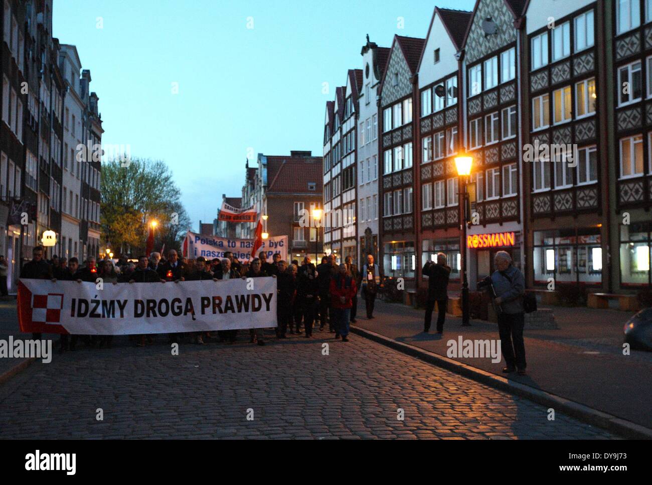 Gdansk, Poland 10th, April 2014 Rememberance march in the 4th ...