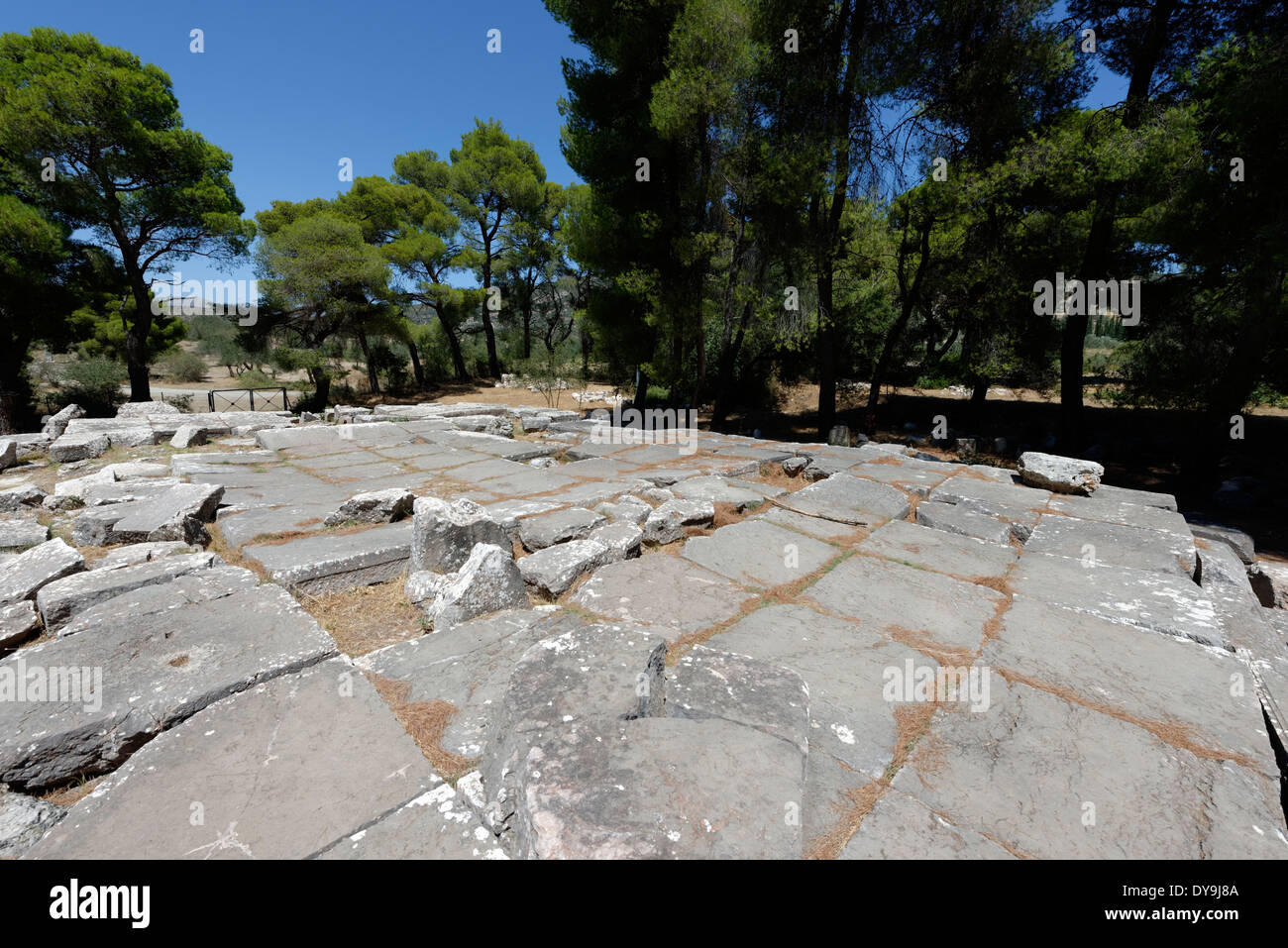 Limestone pavement monumental main propylaia Sanctuary Asklepios ...