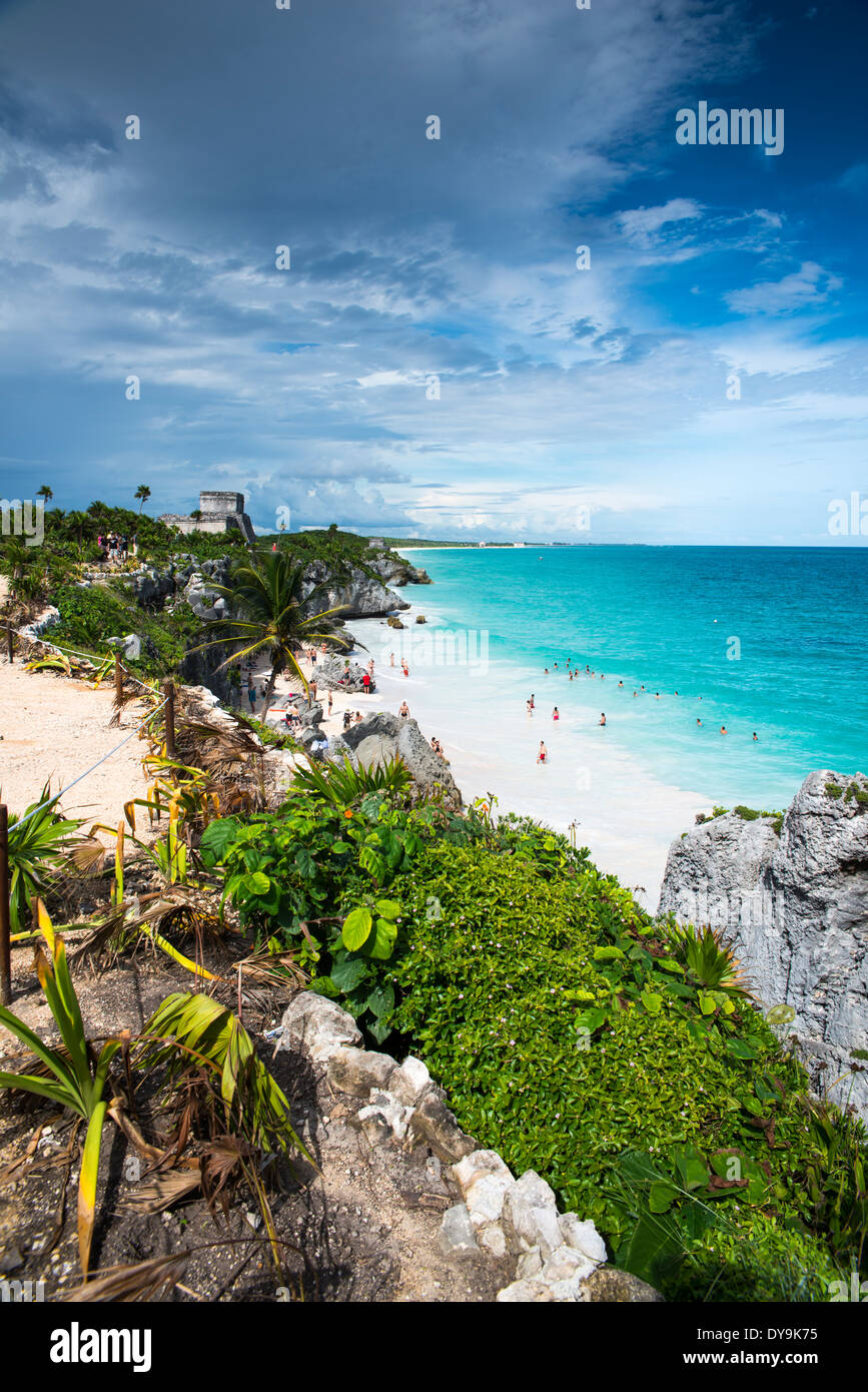Tulum ruins swim hi-res stock photography and images - Alamy