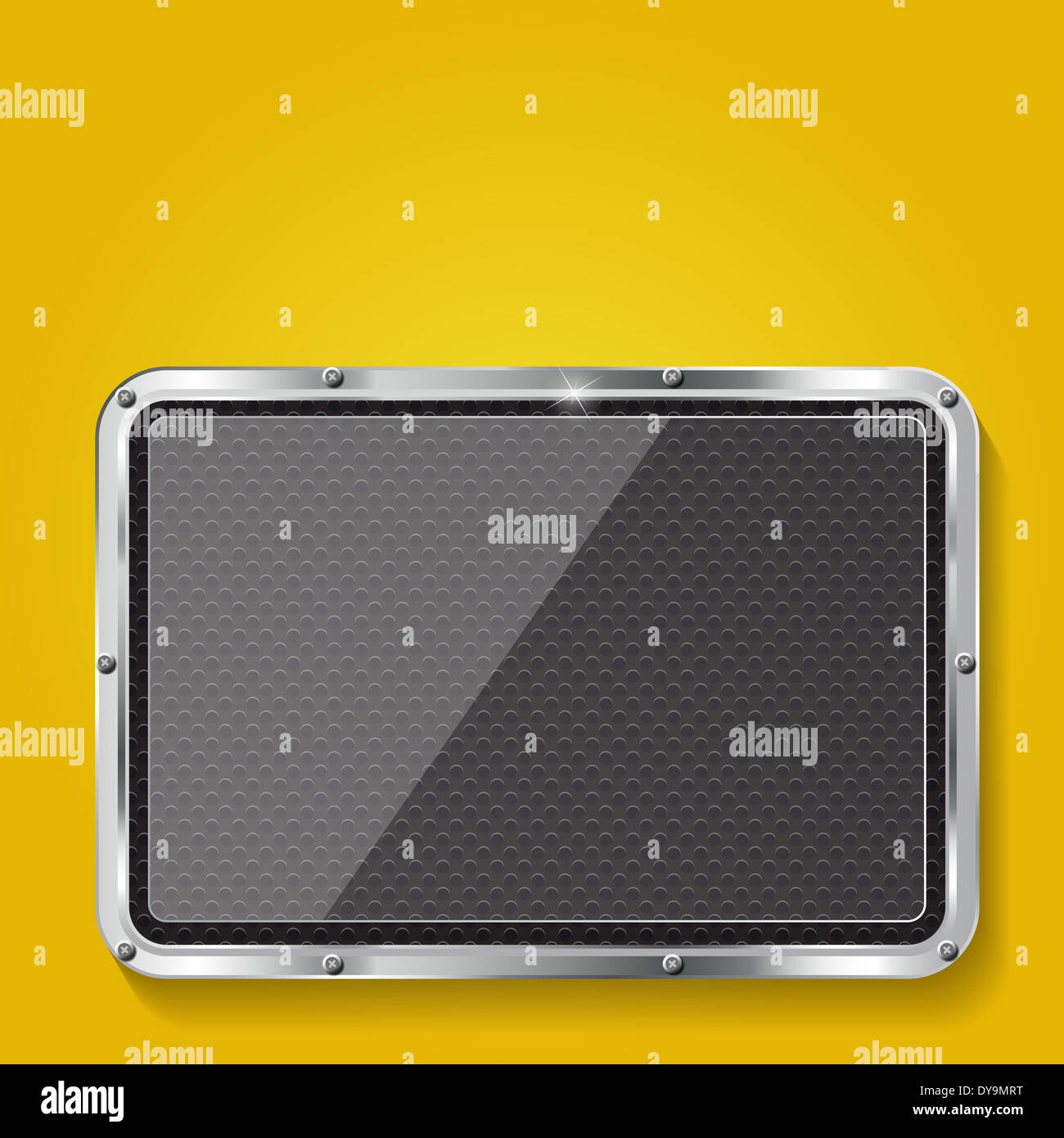 Abstract metal and glass background with frame Stock Photo - Alamy