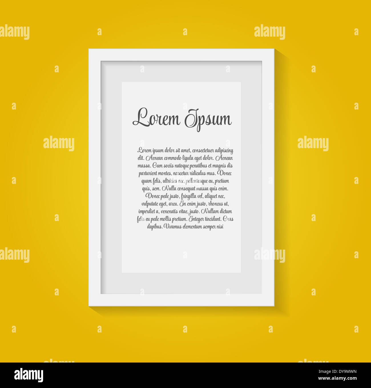 Frame on Wall for Your Text and Images, Vector Illustration Stock Photo ...