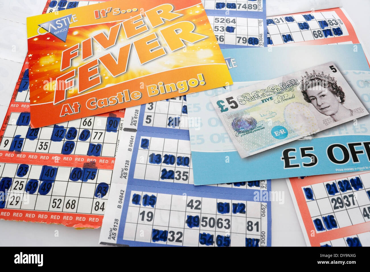 Play bingo at Castle Bingo UK Stock Photo - Alamy