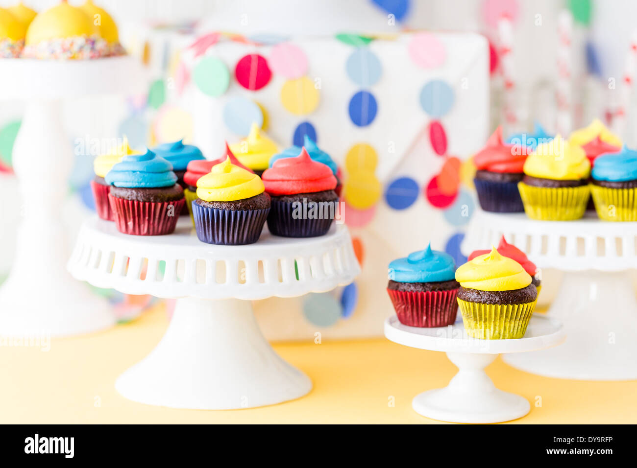Colorful sweets for kids birthday party celebration Stock Photo - Alamy