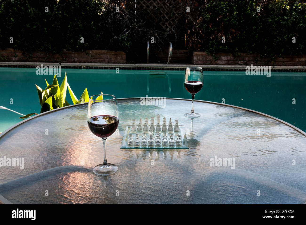 Pool side chess board hi-res stock photography and images - Alamy