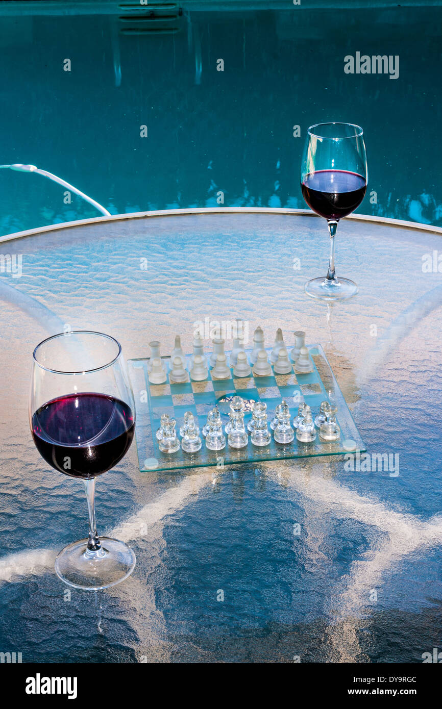 Pool side chess board hi-res stock photography and images - Alamy