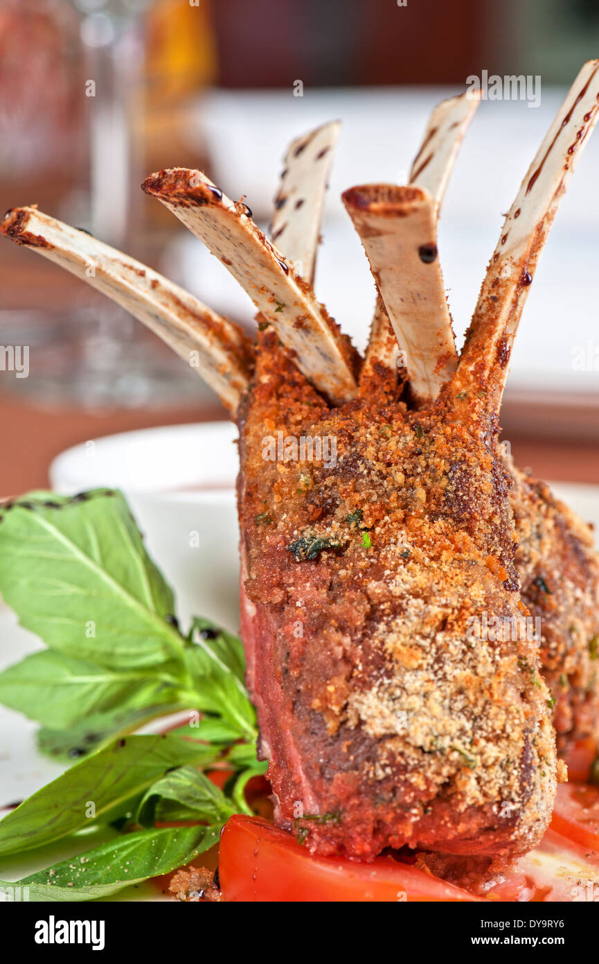 roasted lamb rib Stock Photo - Alamy