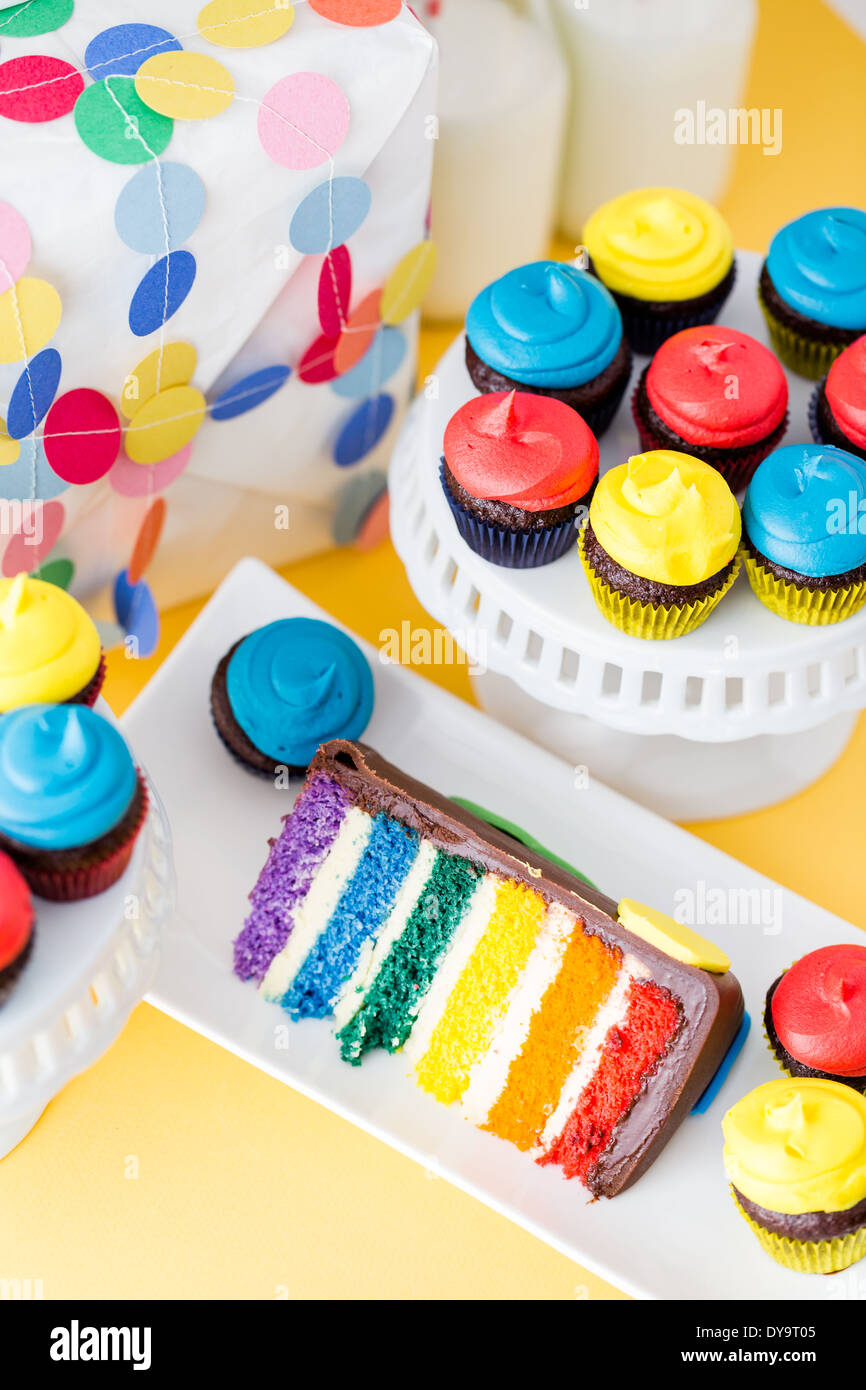 Colorful sweets for kids birthday party celebration Stock Photo - Alamy