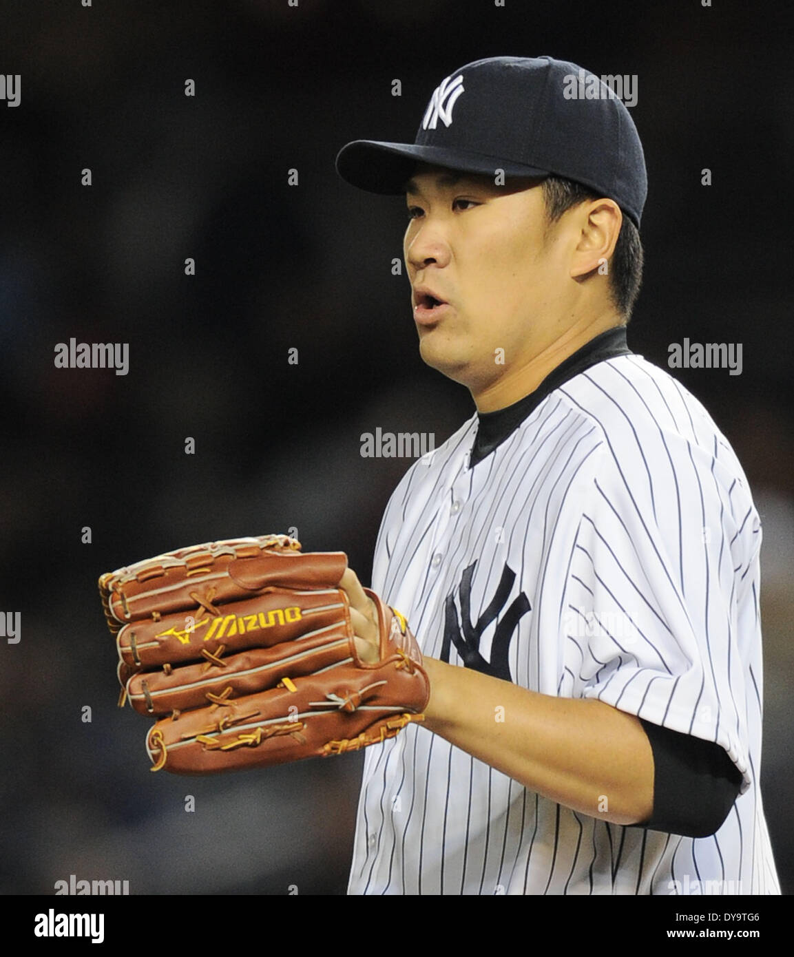 The Bronx, New York, USA. 9th Apr, 2014. Masahiro Tanaka (Yankees) MLB : New York Yankees ...