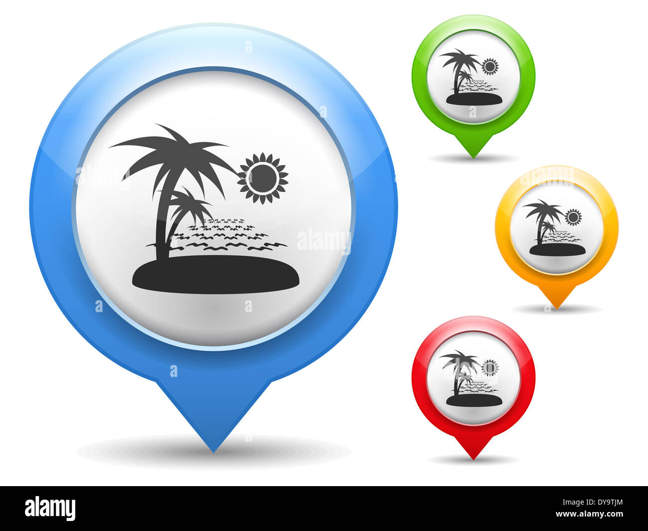 Map of beach hi-res stock photography and images - Alamy