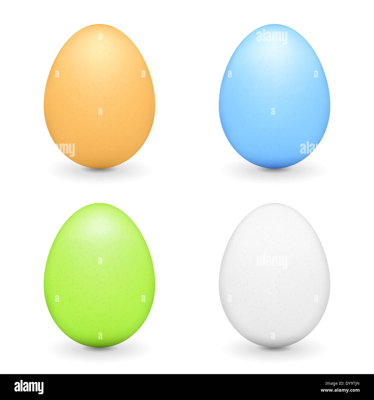 Colored eggs on white background Stock Photo - Alamy