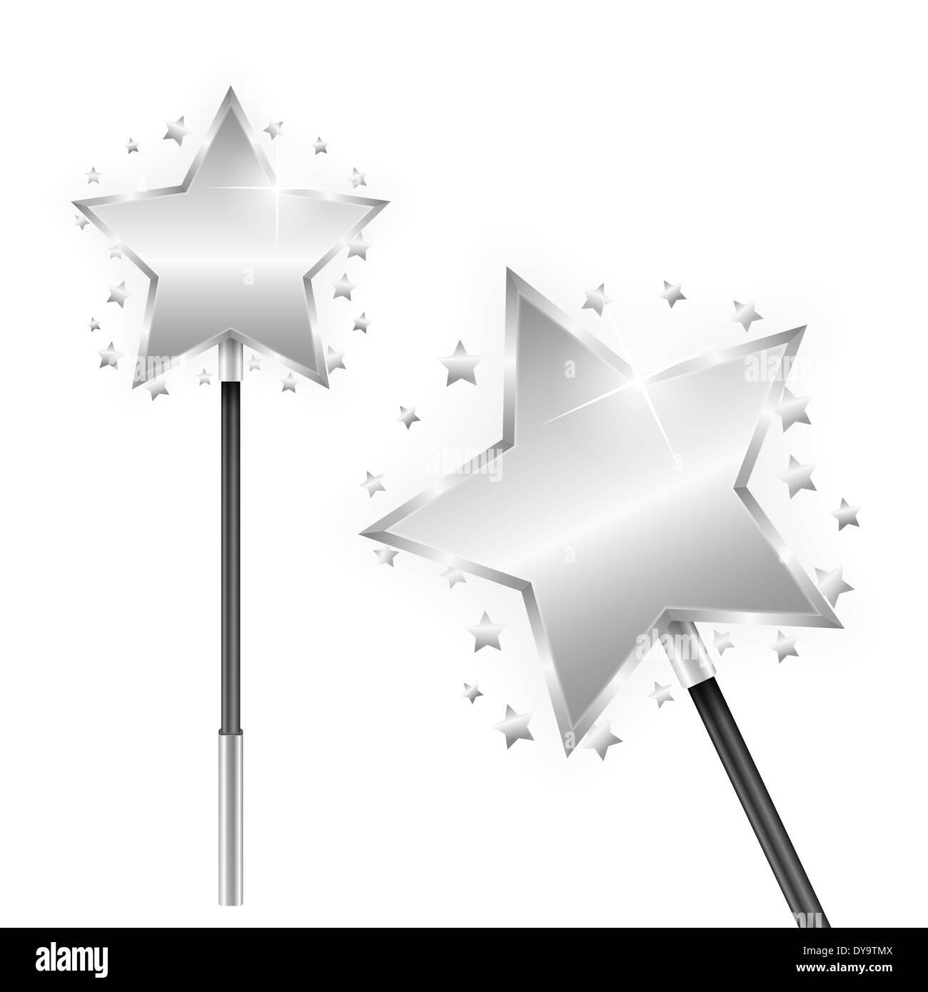 Magic wand on white background Stock Photo - Alamy