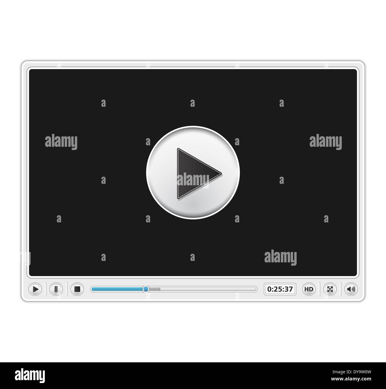 Video player template Stock Photo - Alamy