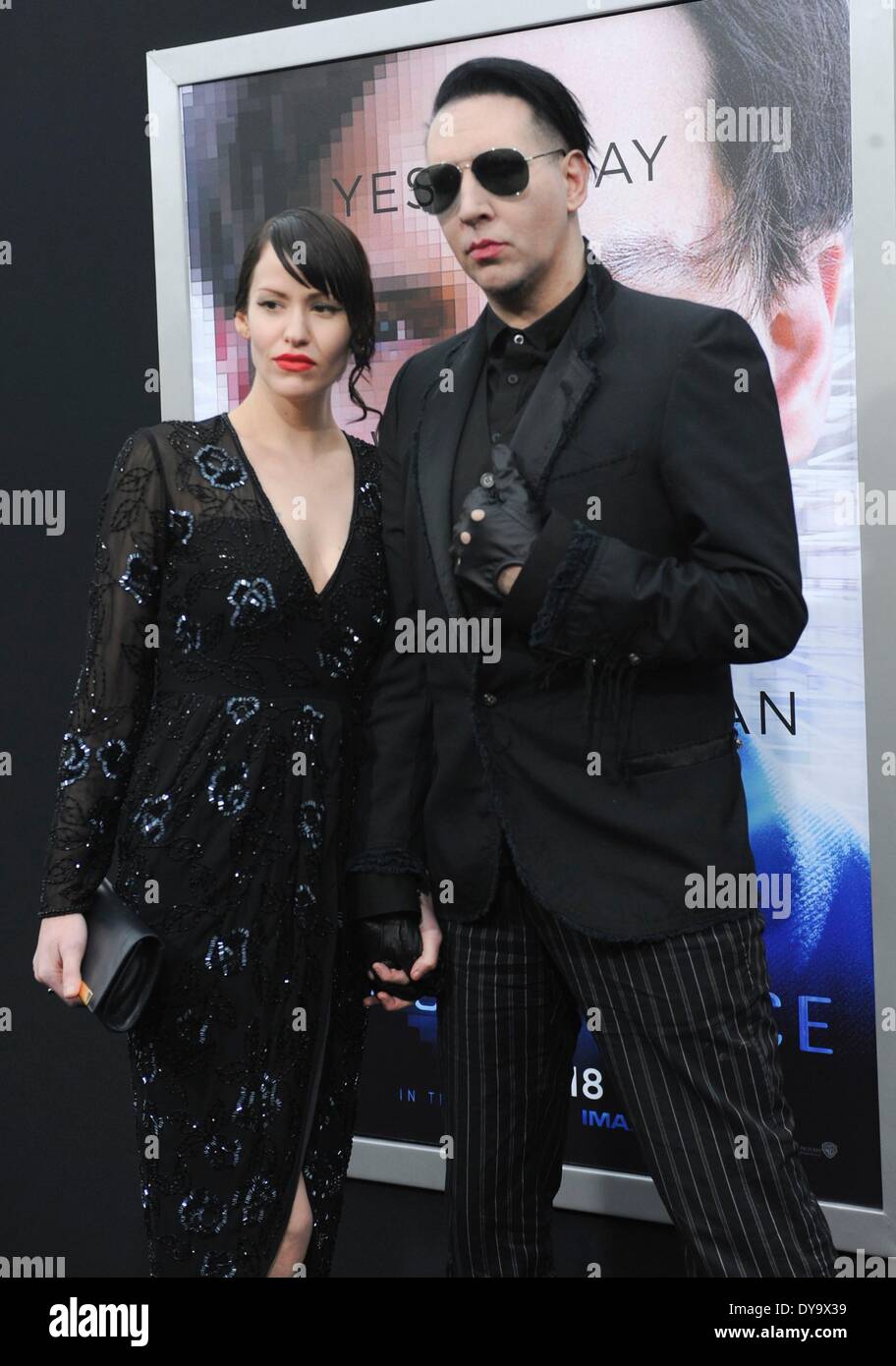 Los Angeles, CA, USA. 10th Apr, 2014. Lindsay Usich, Marilyn Manson at ...