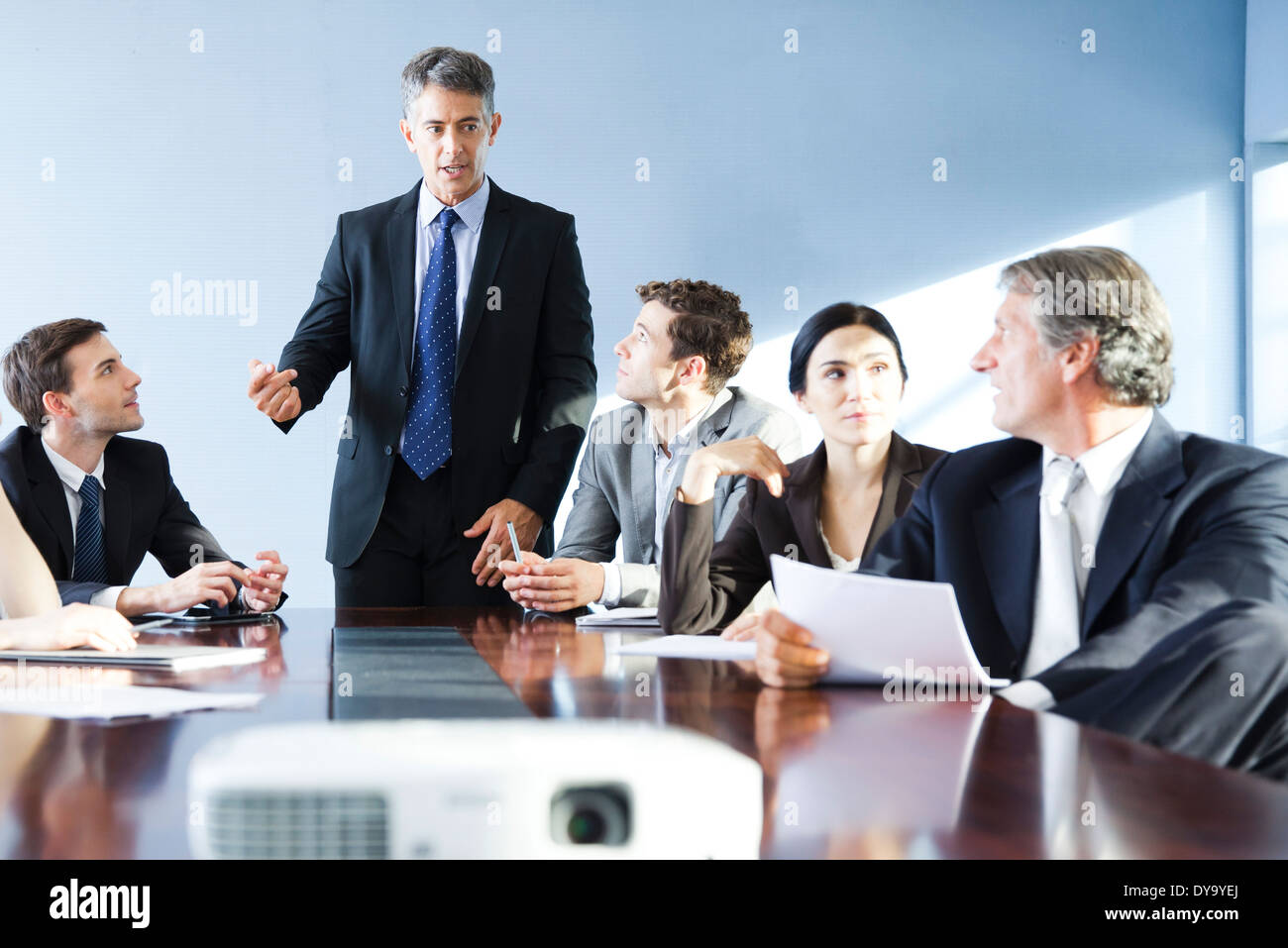 Female executive leading training conference hi-res stock photography ...